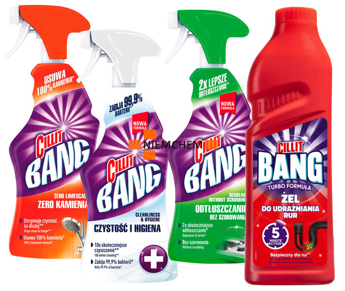 Cillit Bang Zestaw Spray 3x750 + Udrażniacz do rur - Cillit | Sklep ...