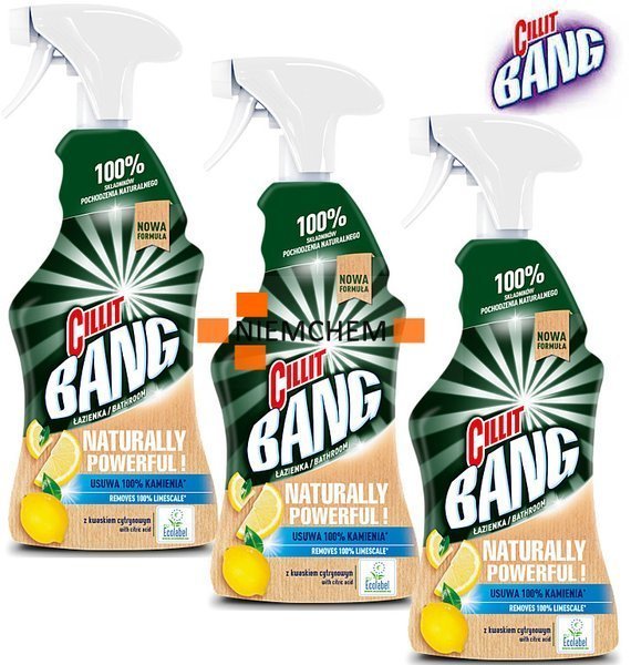 Cillit Naturally Powerful Spray do Łazienki Zestaw 3 x 750ml - Cillit ...