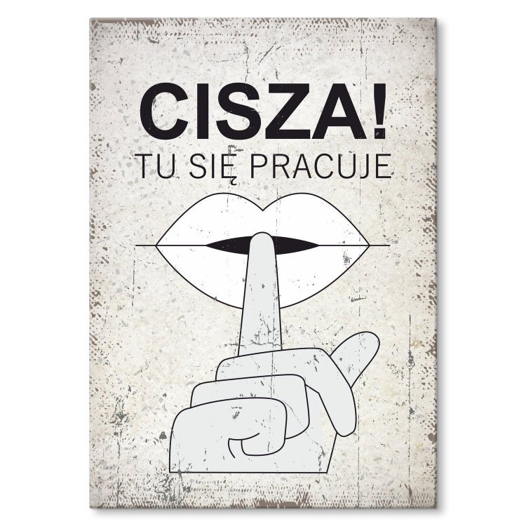 Cisza Metalowy Plakat Blacha dekoracyjna Tabliczka Szyld 42 x 59 cm ...