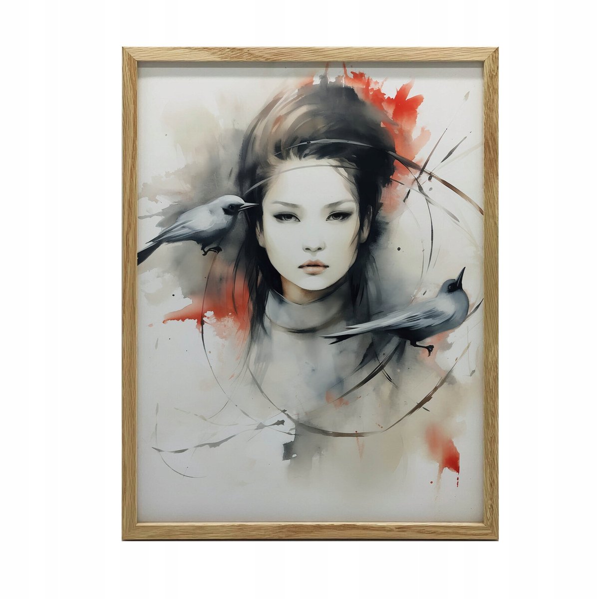 Cisza w Tańcu Cisza w Tańcu, 30x40 cm, rama aluminiowa złota, papier ...