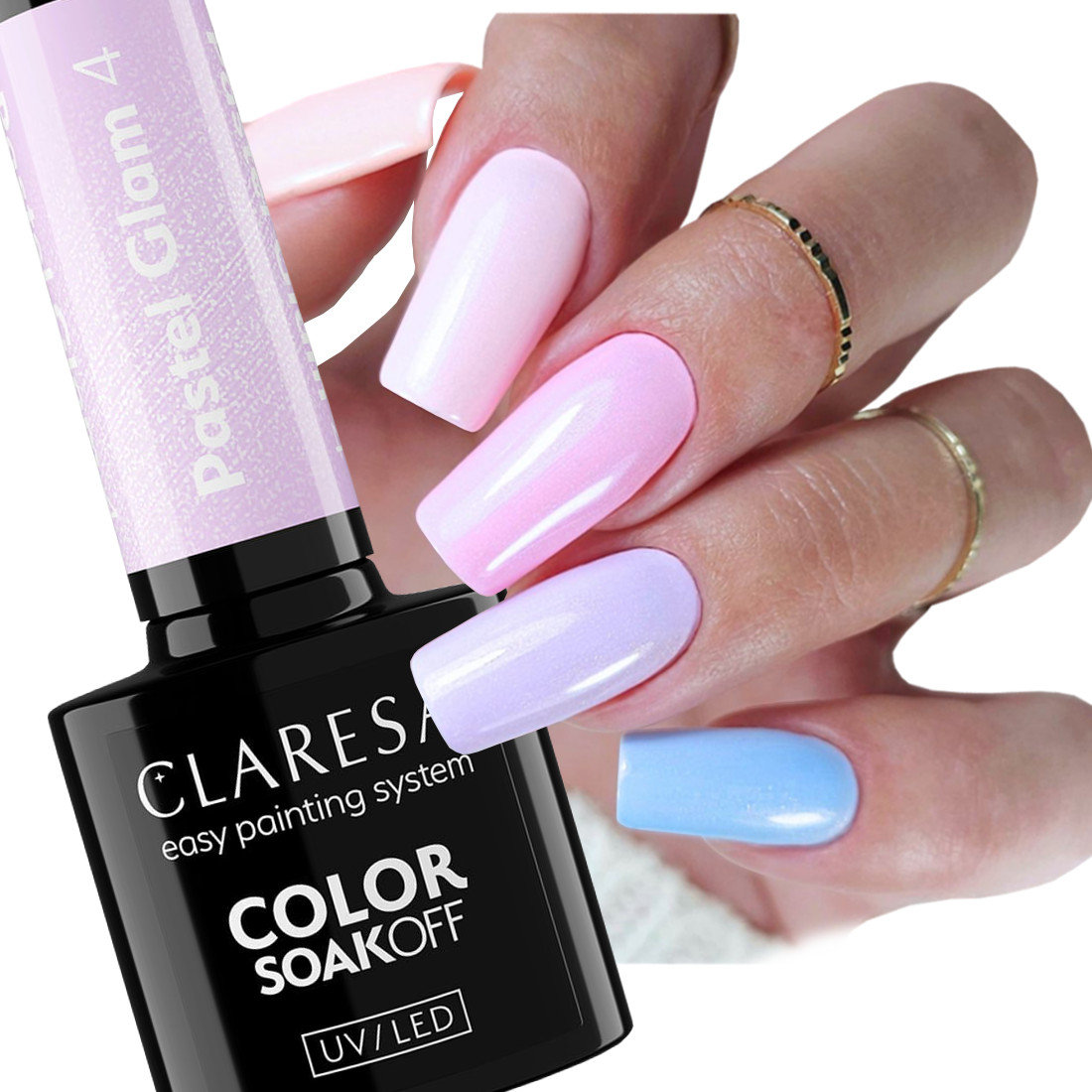 Claresa Pastel Glam 4 Lakier Hybrydowy Hybryda Pastelowy Fiolet Z ...