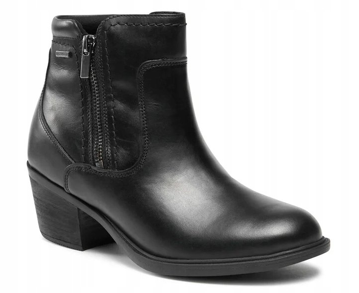 Clarks Damskie Botki Czarne Skórzane Obcas 36 Żte - Clarks | Moda Sklep ...