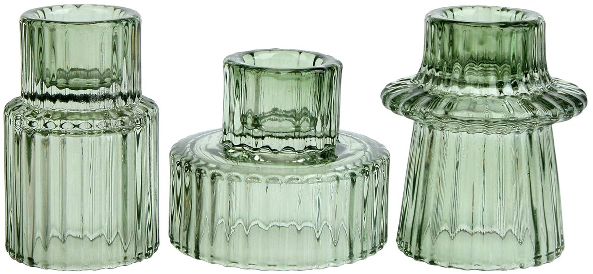 Clear Glass Candle Holders 2-in-1 for Taper/Tealight Candles ...