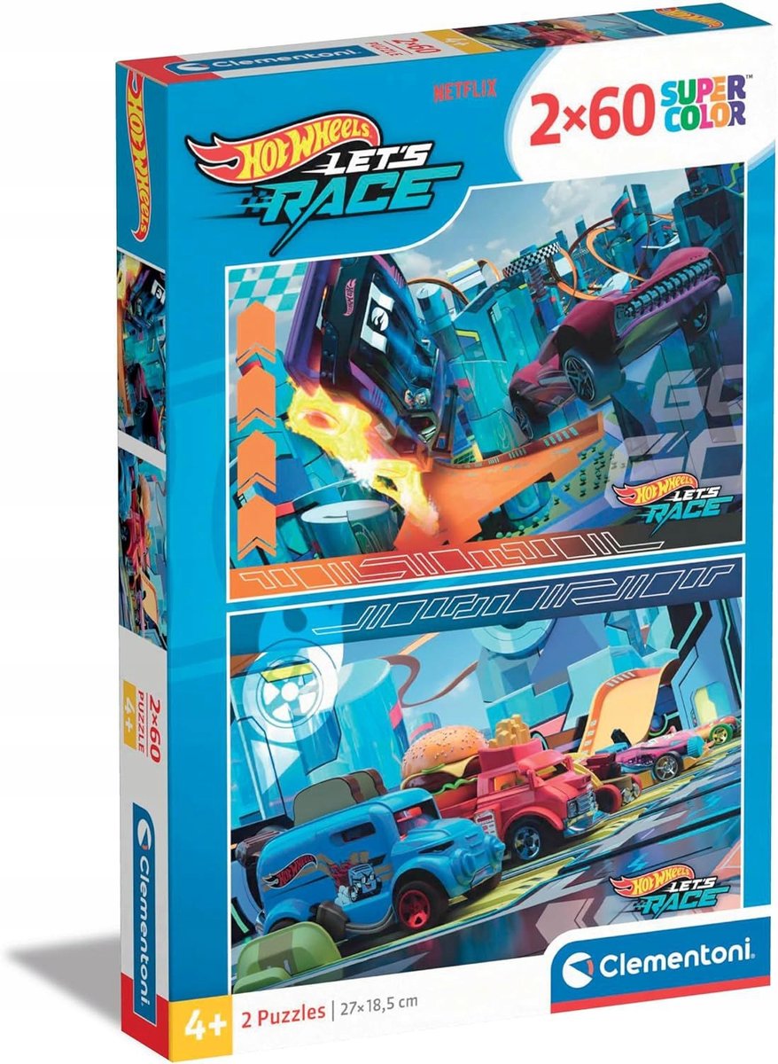 CLEMENTONI 2X60 EL. SUPER KOLOR HOT WHEELS [PUZZLE] - Clementoni ...