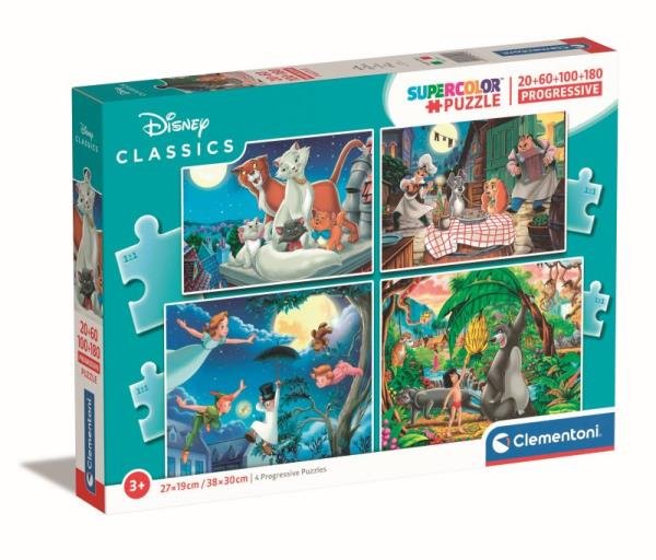 Clementoni, puzzle, Disney, Super Kolor Disney, 20/60/100/180 el ...