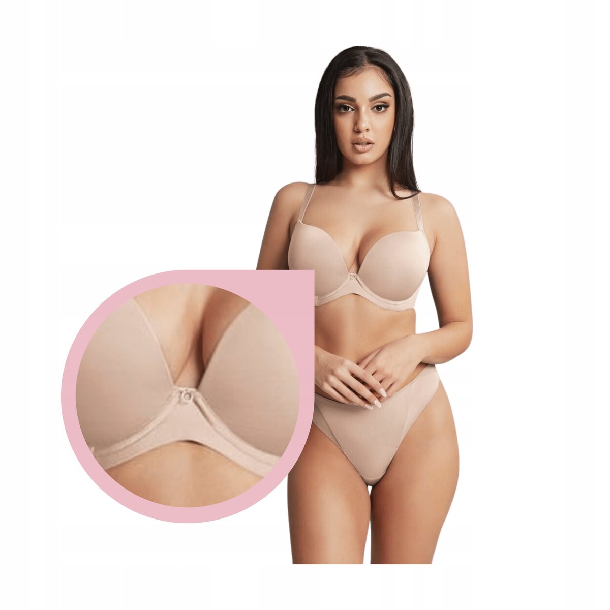 Cleo Faith Biustonosz Plunge cielisty - 34D/75D - Cleo | Moda Sklep EMPIK.COM