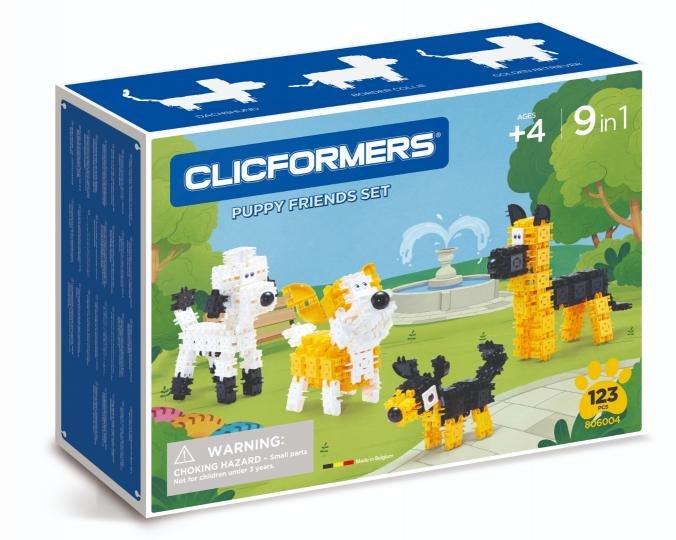 Clicformers Klocki Edukacyjno - Konstrukcyjne - Zestaw Psy 123 Elementy ...