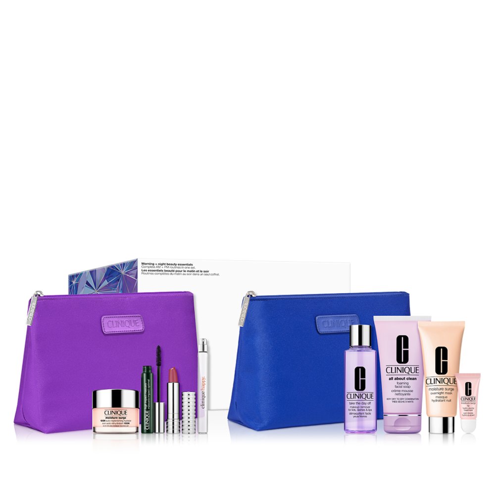 Clinique, Morning + Night Beauty Essentials, Zestaw Kosmetyków, 8 Szt. | Sklep EMPIK.COM