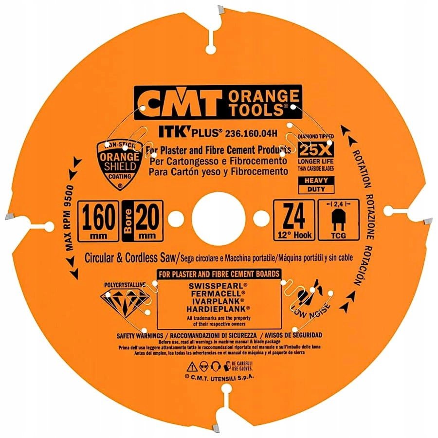 CMT TARCZA PIŁA DIAMENTOWA DO MATERIAŁÓW ULTRATWARDYCH 160 x 20 mm 4Z ...