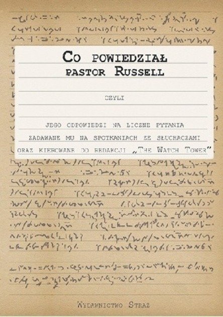 Co powiedział pastor Russell - Opracowanie zbiorowe | Książka w Empik