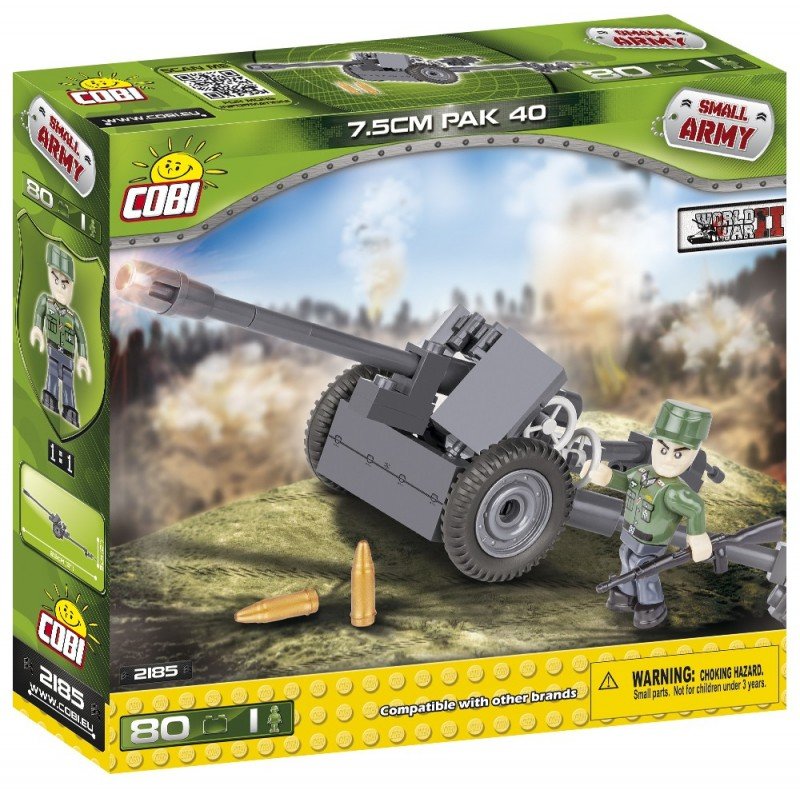 Cobi, armata niemiecka Armia 7,5 cm PaK 40, 2185 - COBI | Sklep EMPIK.COM