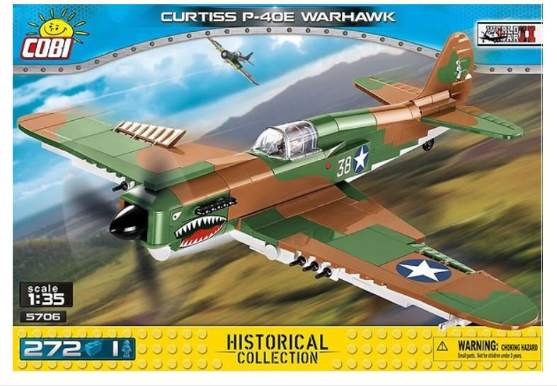 Cobi, klocki Curtiss P-40E Warhawk amerykański myśliwiec, COBI-5706 ...
