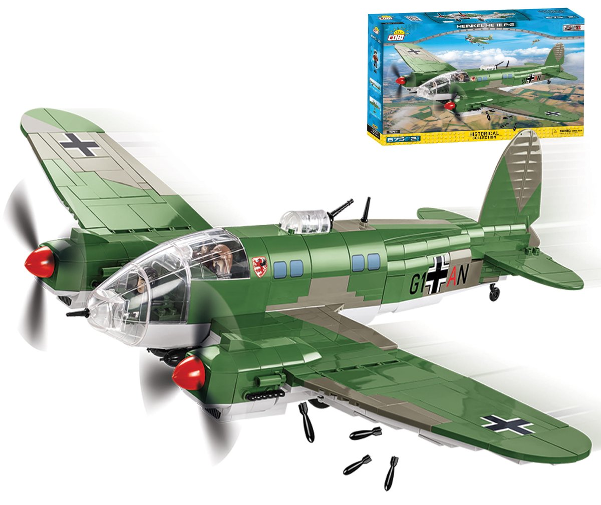 Cobi, Mała Armia, klocki Bombowiec Heinkel He 111 P-2 - COBI | Sklep ...