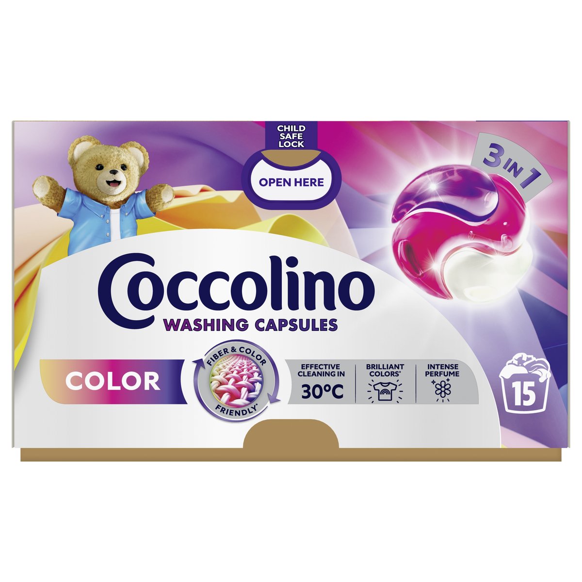 Coccolino Kapsułki 3w1 Color 15 prań – Do Tkanin Kolorowych - COCCOLINO ...