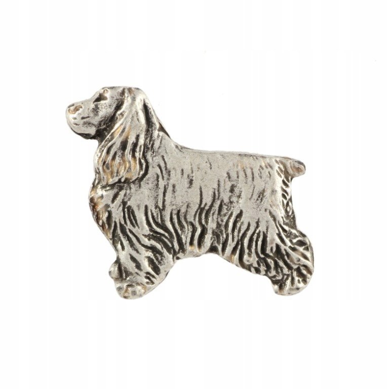 Cocker Spaniel Angielski posrebrzany pin, broszka - Inna marka | Moda ...