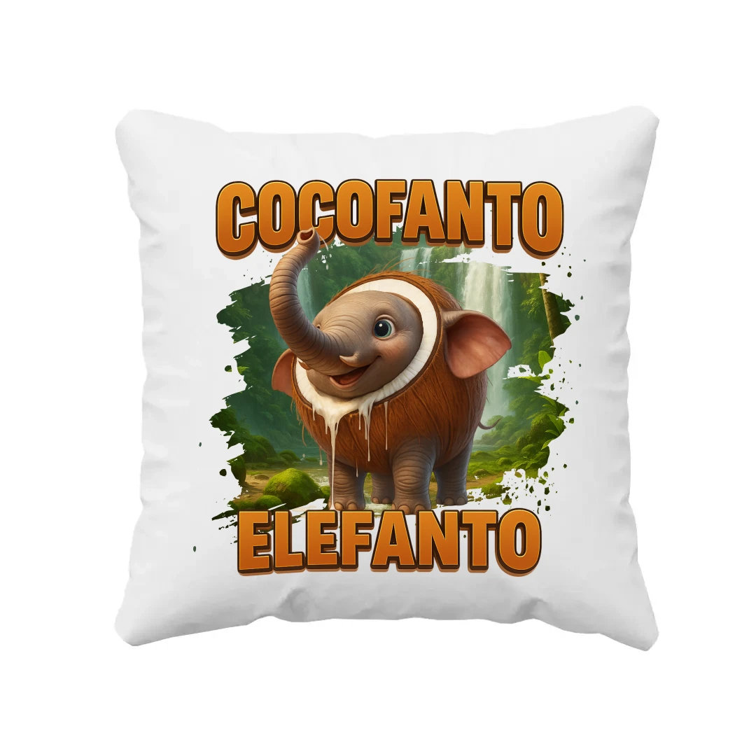 Cocofanto Elefanto - Italian Brainrot - słoń w kokosie - poduszka na ...
