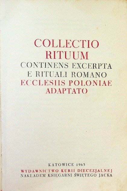 Collectio Rituum - Opracowanie zbiorowe | Książka w Empik