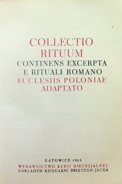 Collectio Rituum - Opracowanie zbiorowe | Książka w Empik