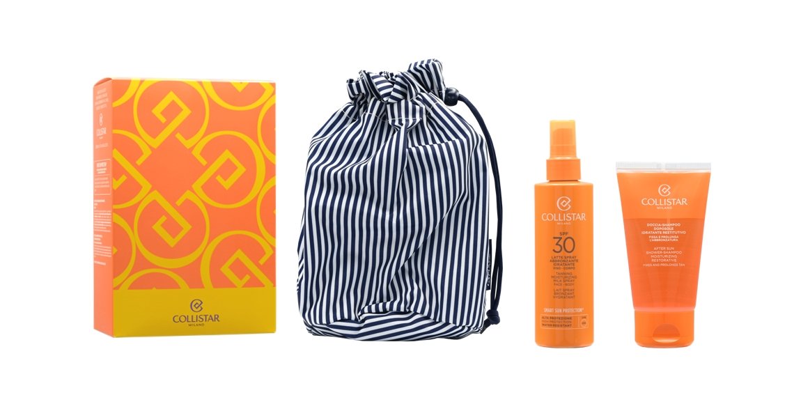 Collistar Set (Moisturizing Tanning Milk Spray Spf30 200 Ml + After Sun ...