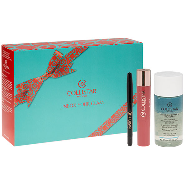 Collistar Set (Twist Balmy Gloss - Rose 216 + Mini Professional Eye ...