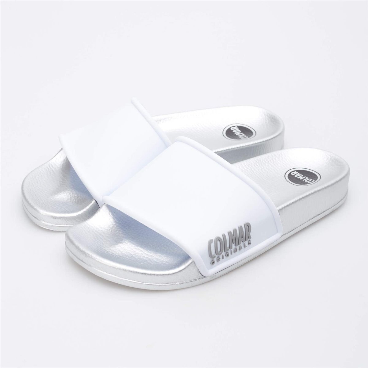 Colmar KLAPKI DAMSKIE SLIPPER PLAIN WHITE/SILVER - US6 / EU38 / 25.2CM ...