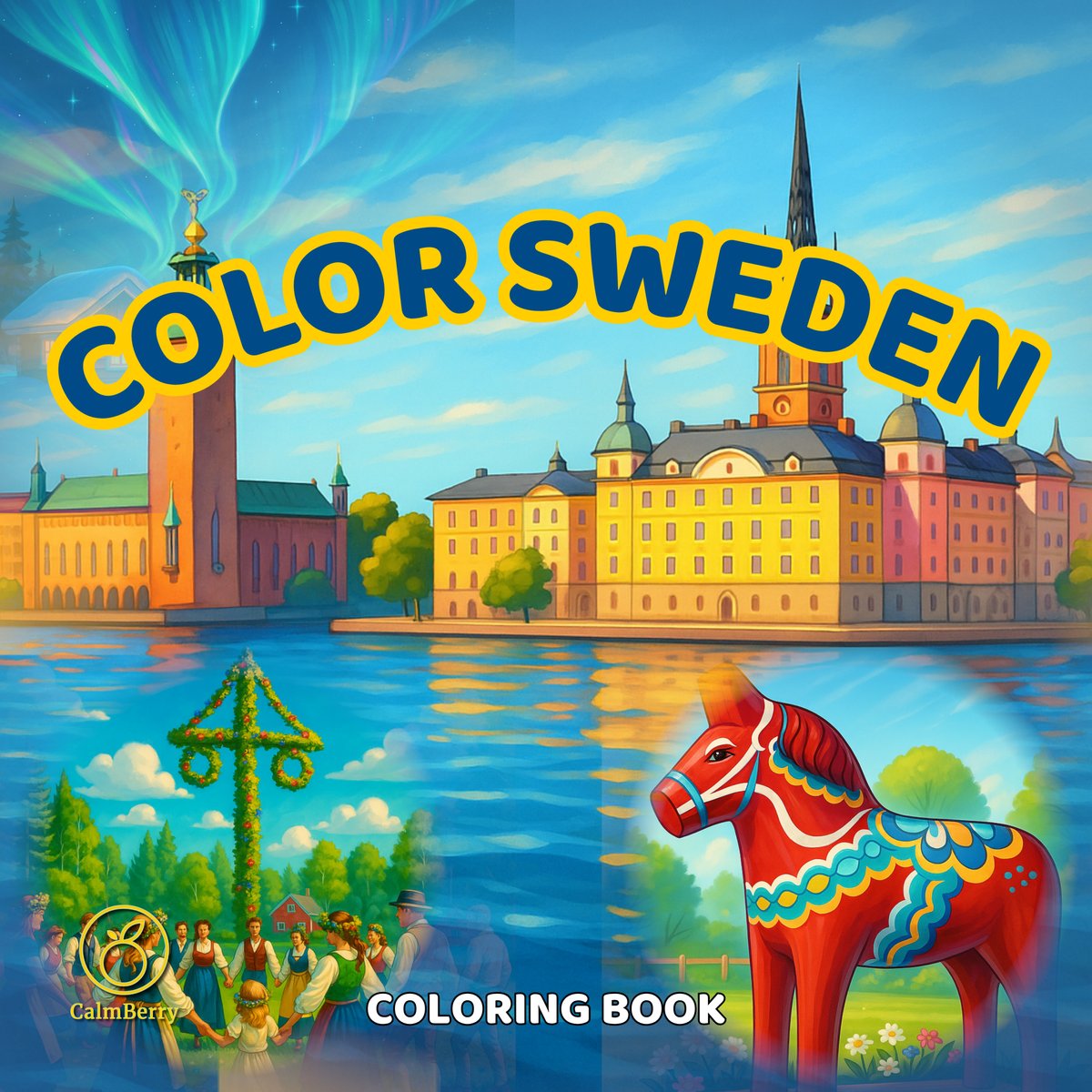 Color Sweden. Coloring Book - CalmBerry | Książka w Empik