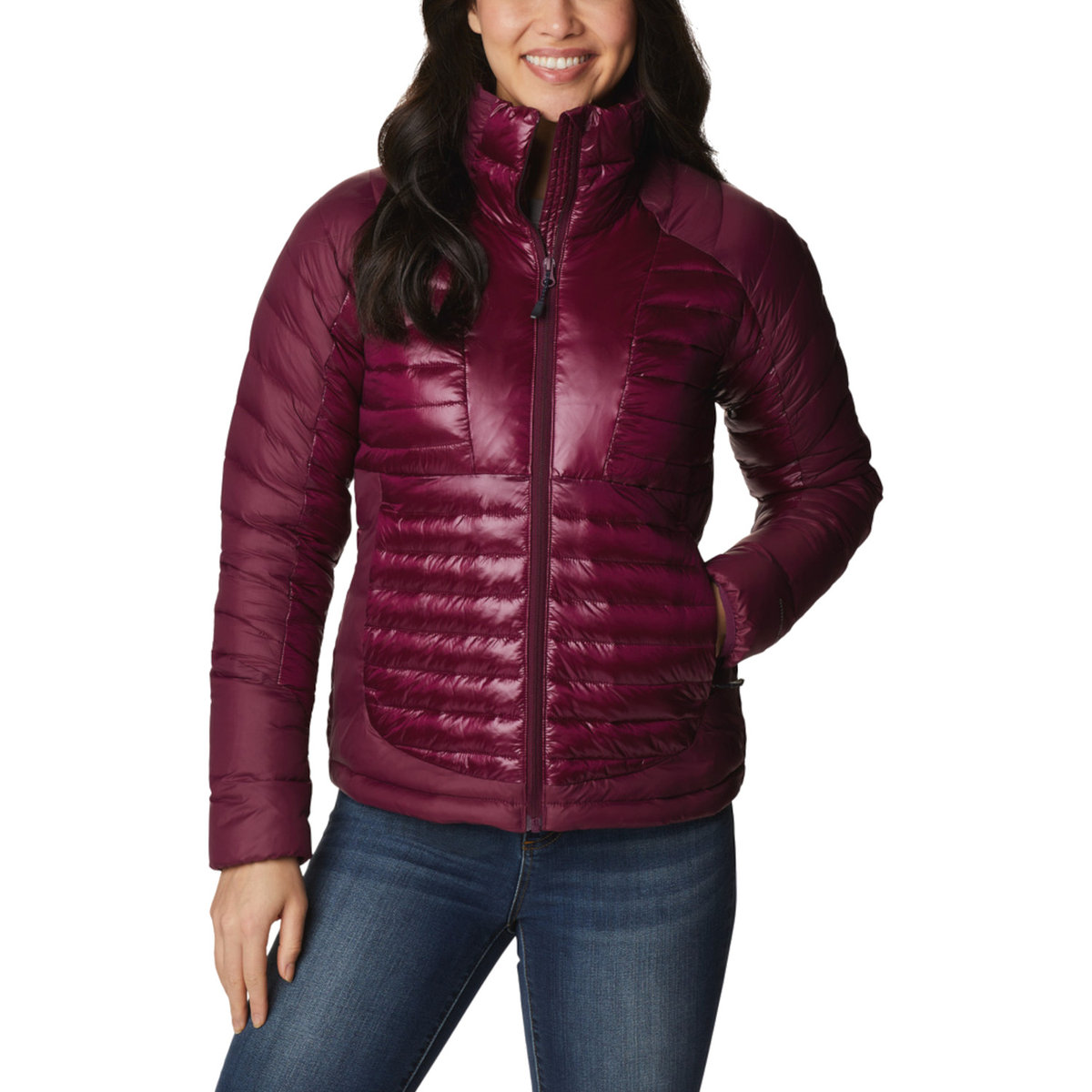 Columbia Labyrinth Loop Jacket 1960633616, Kobieta, Kurtka, Fioletowy ...