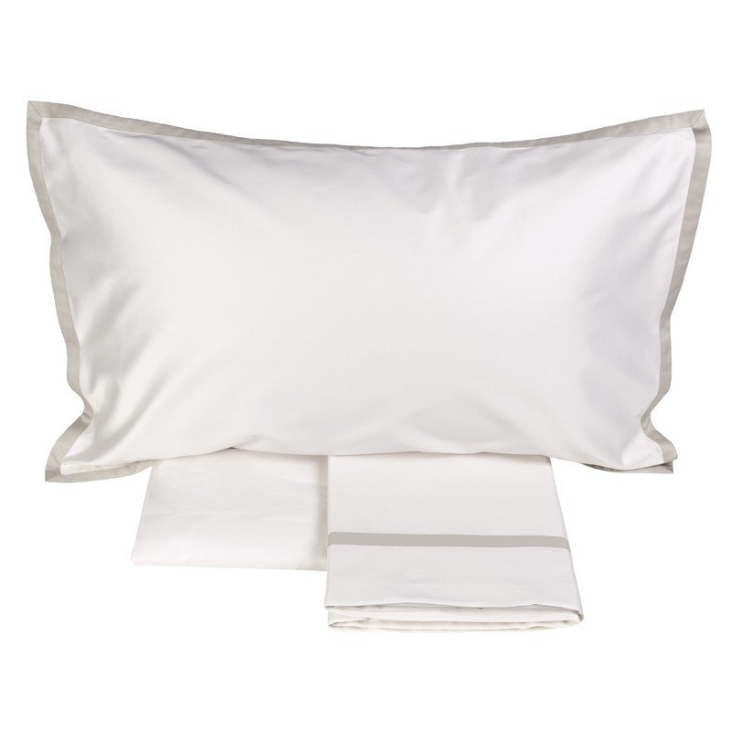 Completo letto matrimoniale Fazzini Raso 300 TC grigio - Inna marka ...