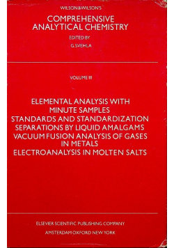 Comprehensive analytical chemistry vol 3 - | Książka w Empik