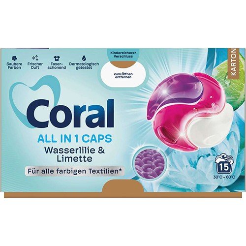 Coral All in 1 kapsułki Wasserlilie & Limette 15sztuk 259 g - Coral ...
