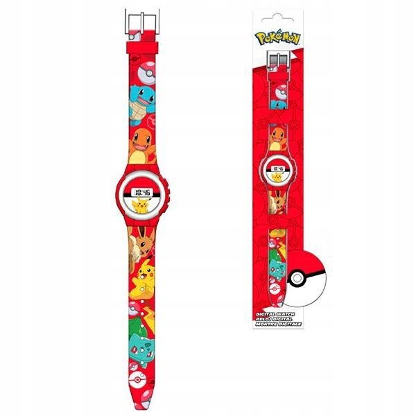 Coriex Zegarek cyfrowy na rękę Pokemon dziecięcy czerwony - Inna marka ...