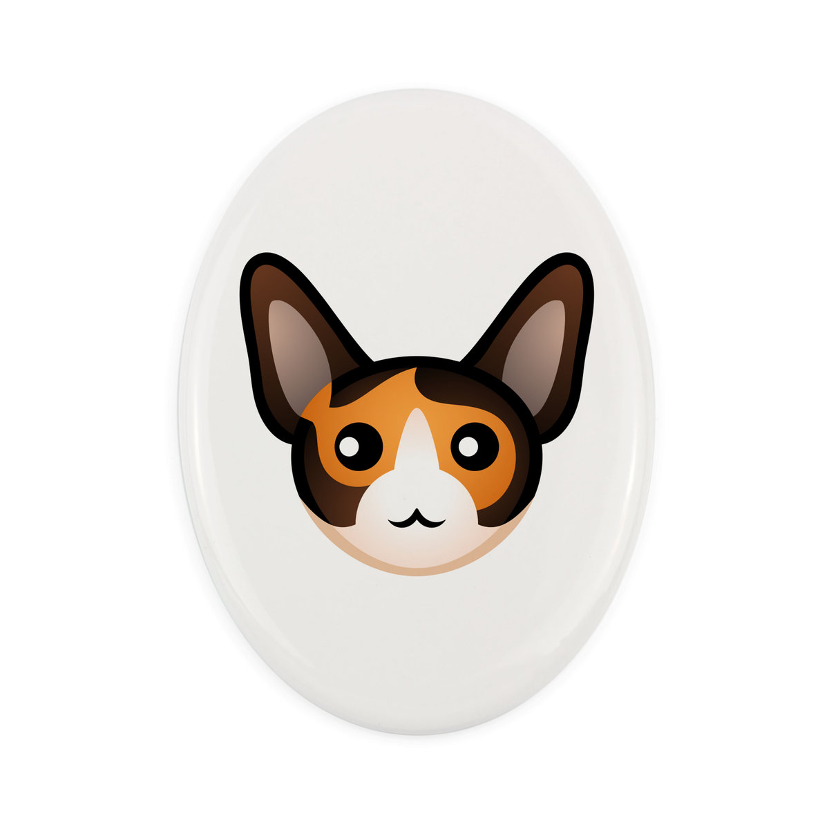 Cornish Rex -płytka ceramiczna nagrobna z grafiką i napisem marki Art ...