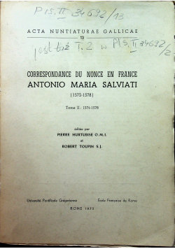 Correspondance Du Nonce En France tom II - Opracowanie zbiorowe ...