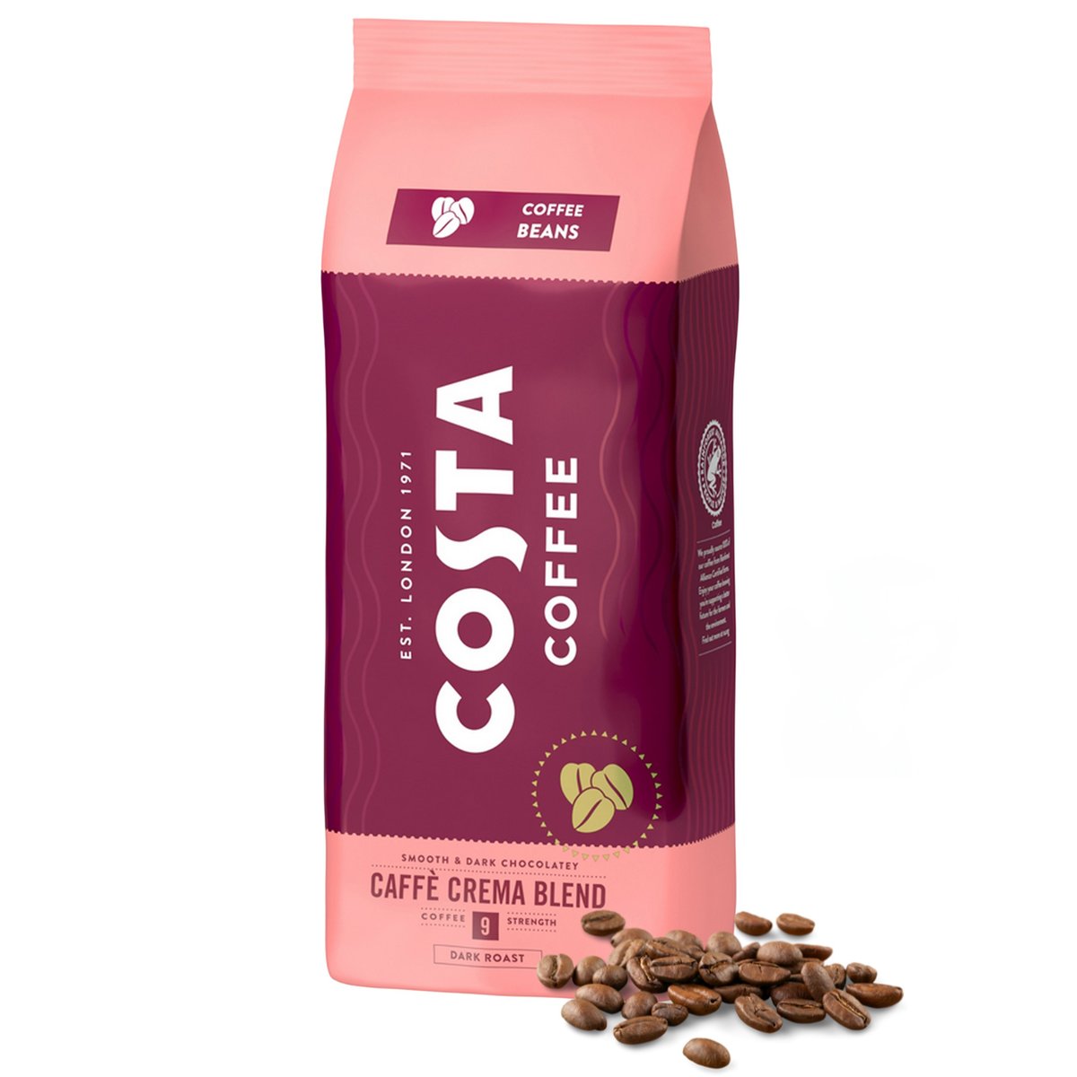 Costa Coffee Kawa Caffe Crema Blend Dark Ziarnista, Coffee Beans 6Kg ...