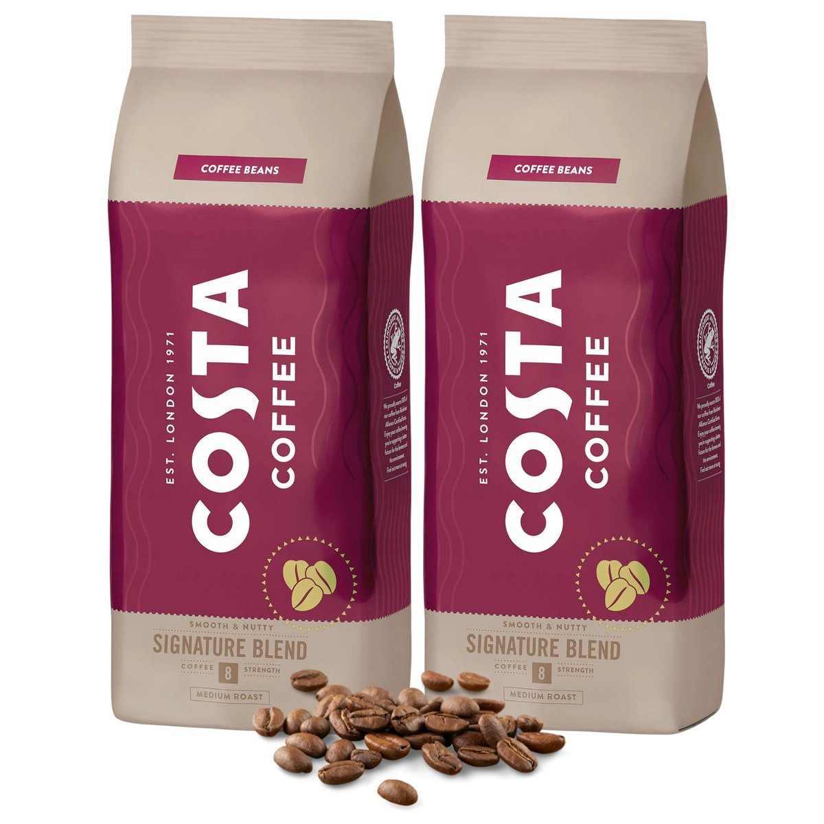 Costa Coffee Kawa Signature Blend Medium Ziarnista, Coffee Beans 2 kg ...
