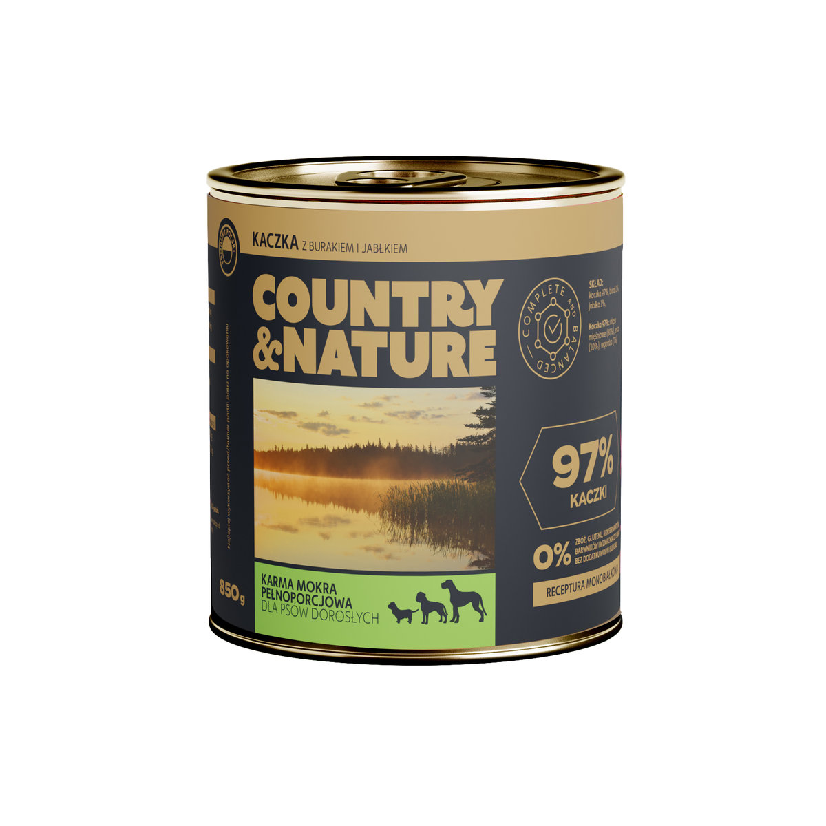 COUNTRY&NATURE Bezzbożowa mokra karma - kaczka z jabłkiem i burakiem ...