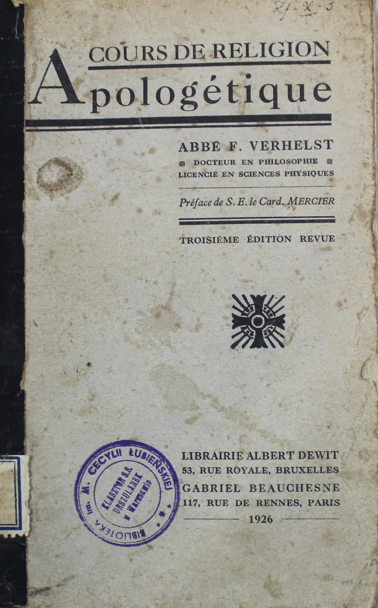 Cours de Religion Apologetique 1926 r. - W opisie | Książka w Empik