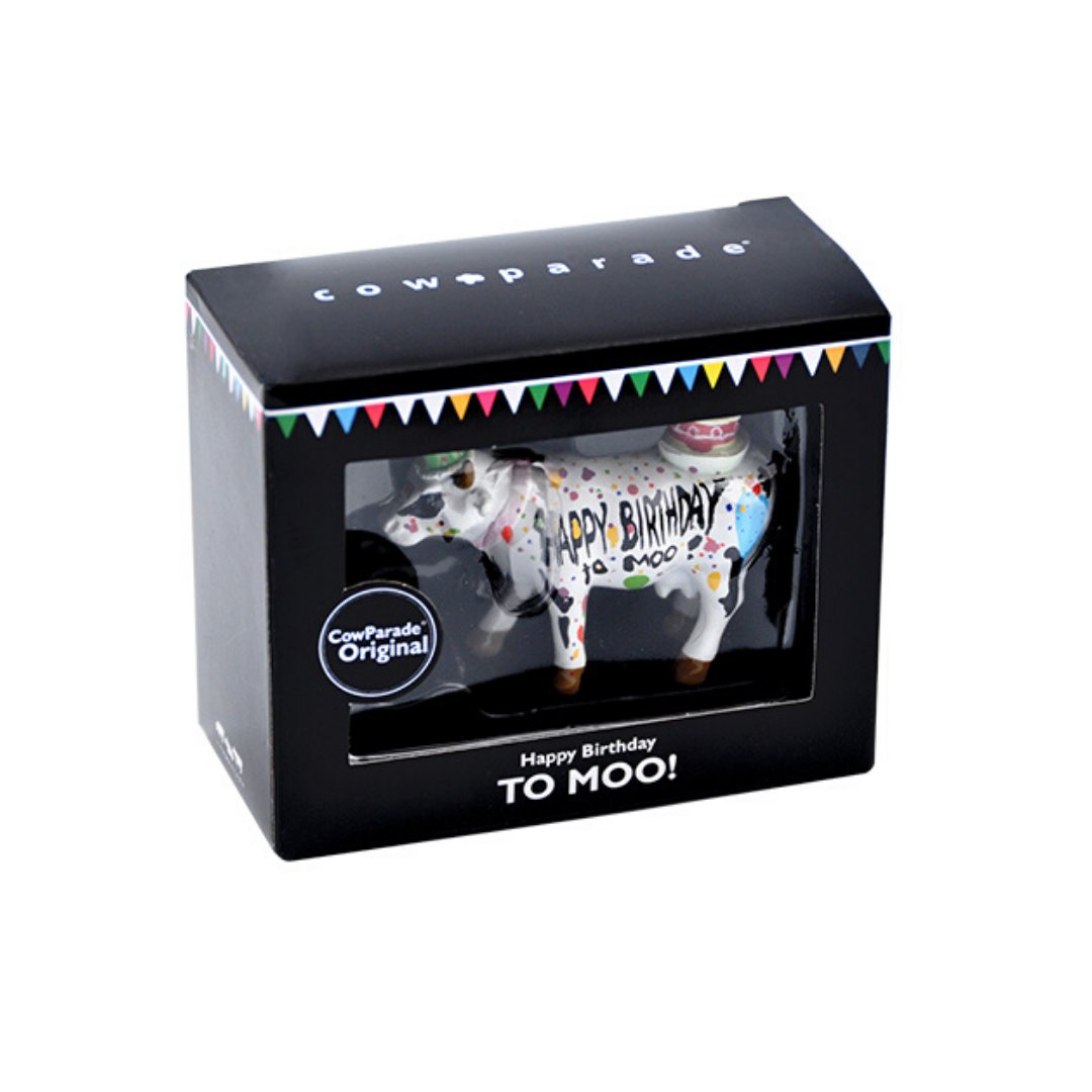 CowParade, figurka-krówka HAPPY BIRTHDAY TO MOO, mała/poliresing - Inny ...