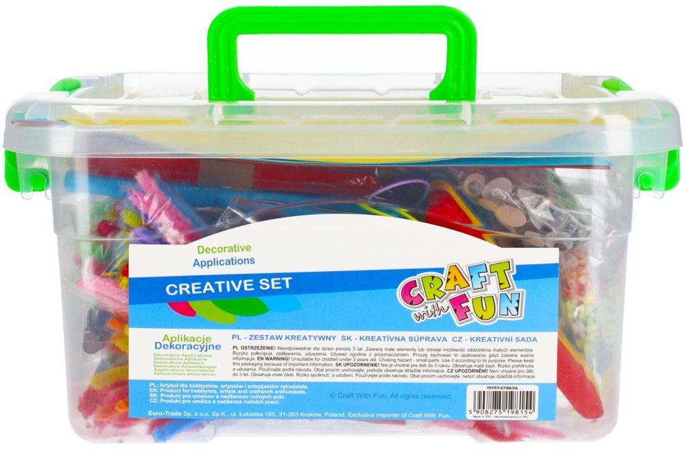 Craft with Fun, Zestaw kreatywny mix 478656, 200 szt. - Craft With Fun ...