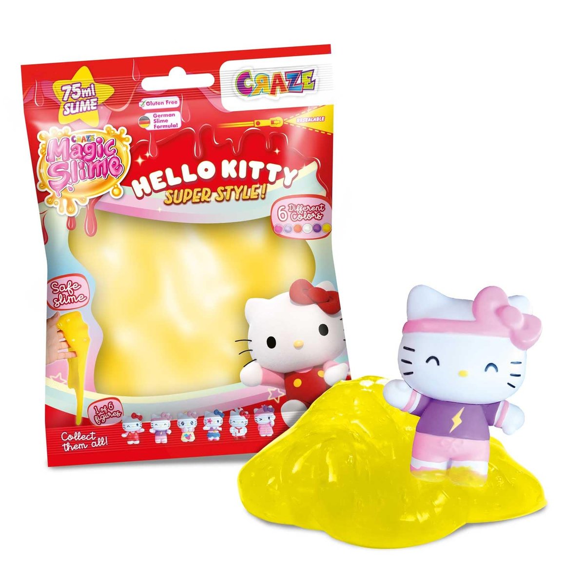 CRAZE Magic Slime Bag Hello Kitty | Zestaw Slime w Torbie 75ml z ...