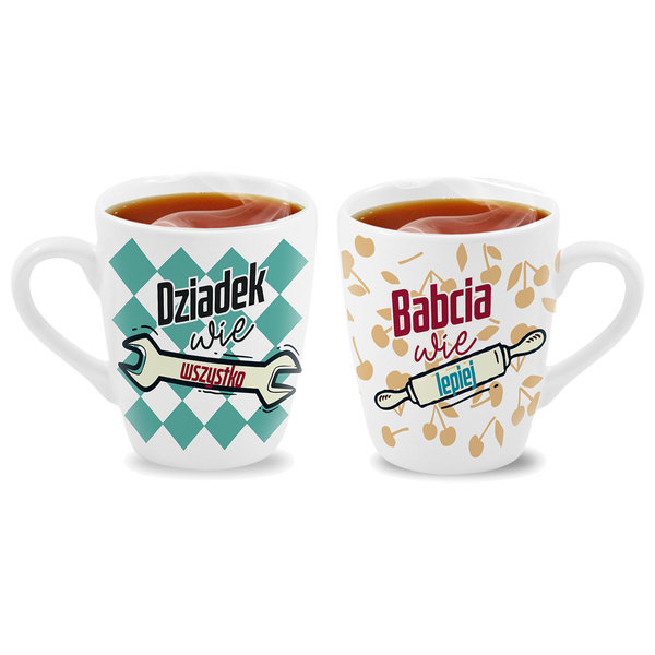 Creative Factory, DBD22 kubki Babcia wie/Dziadek - CERAMIKA TUŁOWICE | Sklep EMPIK.COM