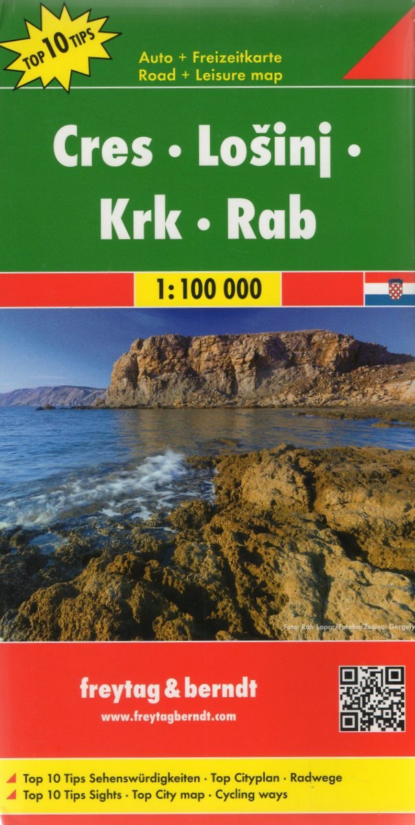 Cres, Losnij, Krk, Rab. Mapa 1:100 000 - Freytag & Berndt | Książka w Empik