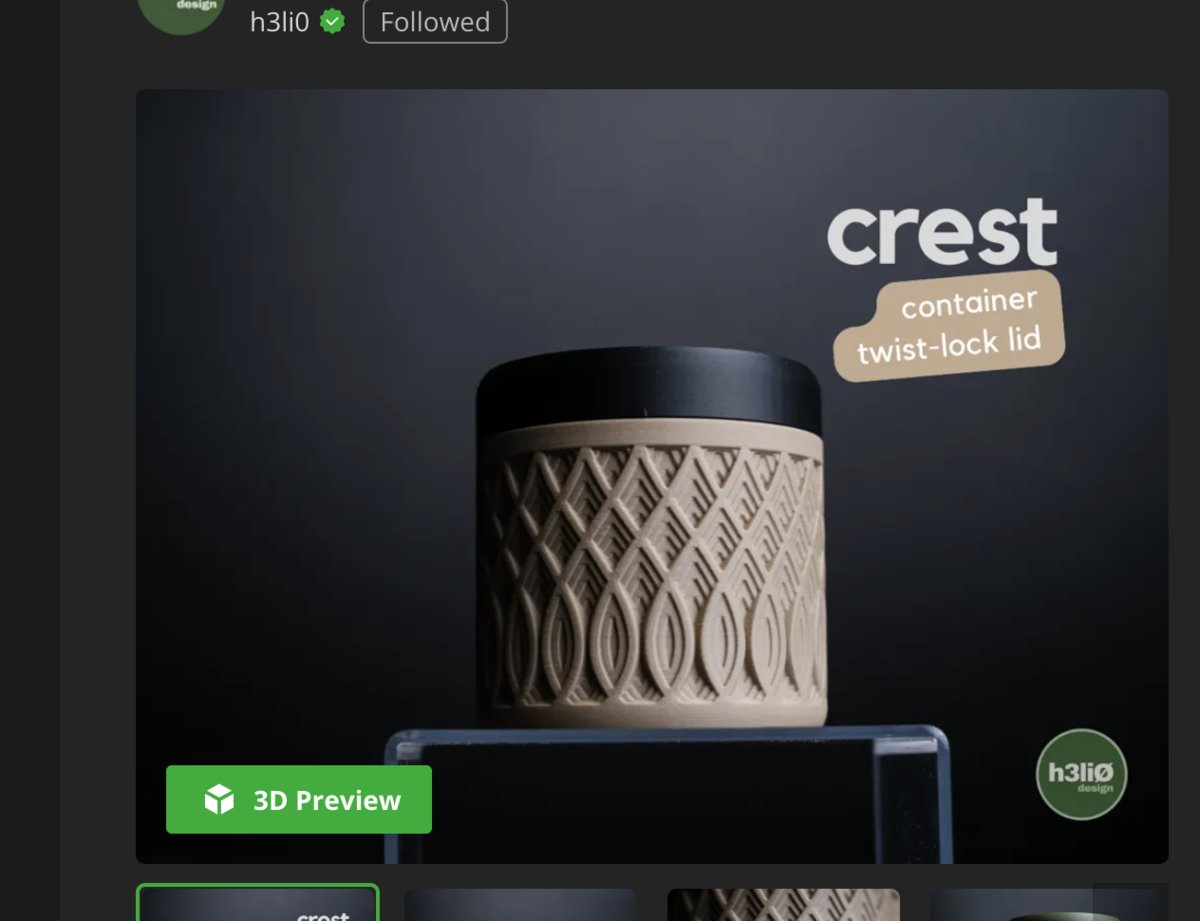 Crest Container - designerski pojemnik 3D o nowoczesnym charakterze ...