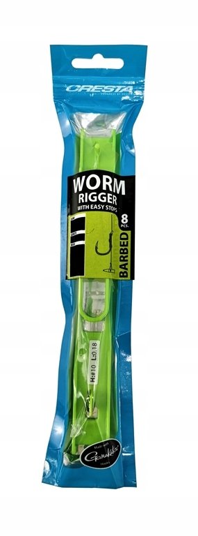 Cresta Worm Riggers + Stop r.16 Barbed 0.14mm 8szt. Przypony - Cresta ...