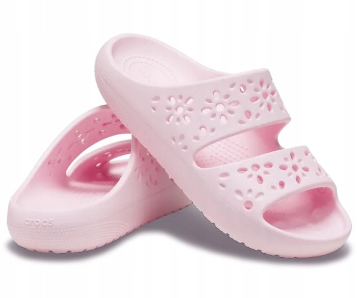 Crocs Damskie Lekie Buty Klapki Classic Floral Cut Out 210966 Sandal 41 ...