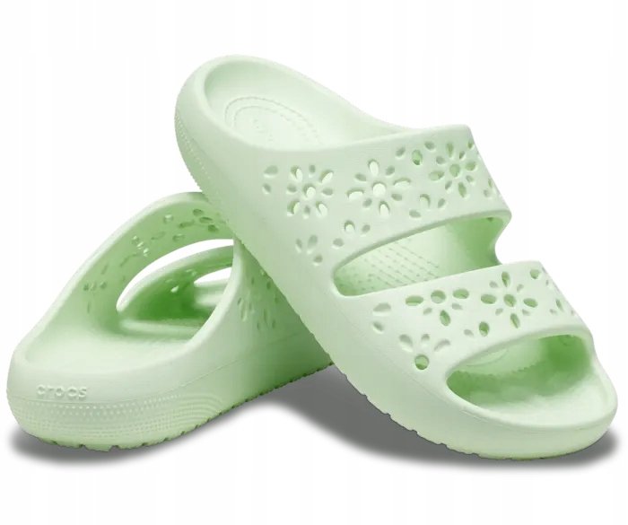 Crocs Damskie Lekie Buty Klapki Classic Floral Cut Out 210966 Sandal 41 ...