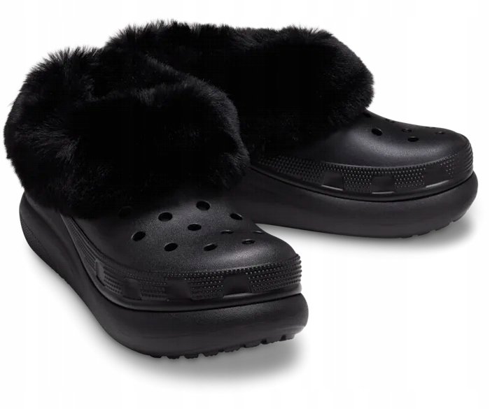 Crocs Damskie Ocieplane Klapki Buty Chodaki Furever Crush 208446 Clog ...