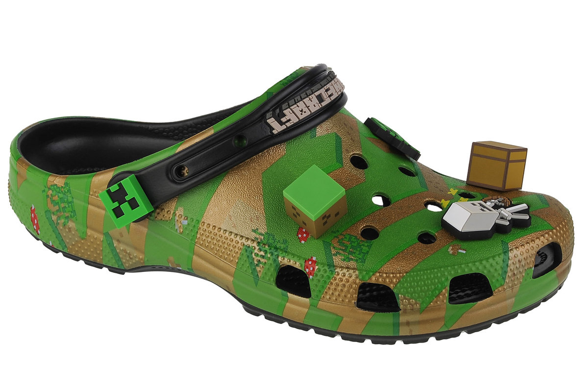 Crocs Elevated Minecraft Classic Clog 208472-90H, Unisex, klapki ...