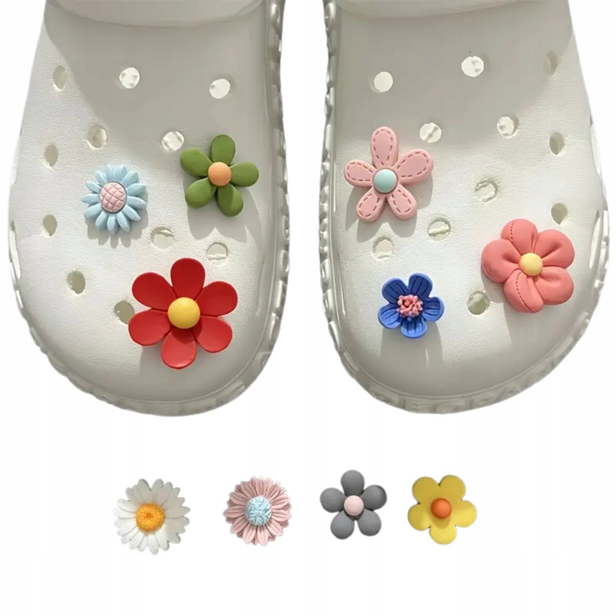 Crocs przypinka Kwiaty charms, do butów, ozdoba piny kwiaty mix ...