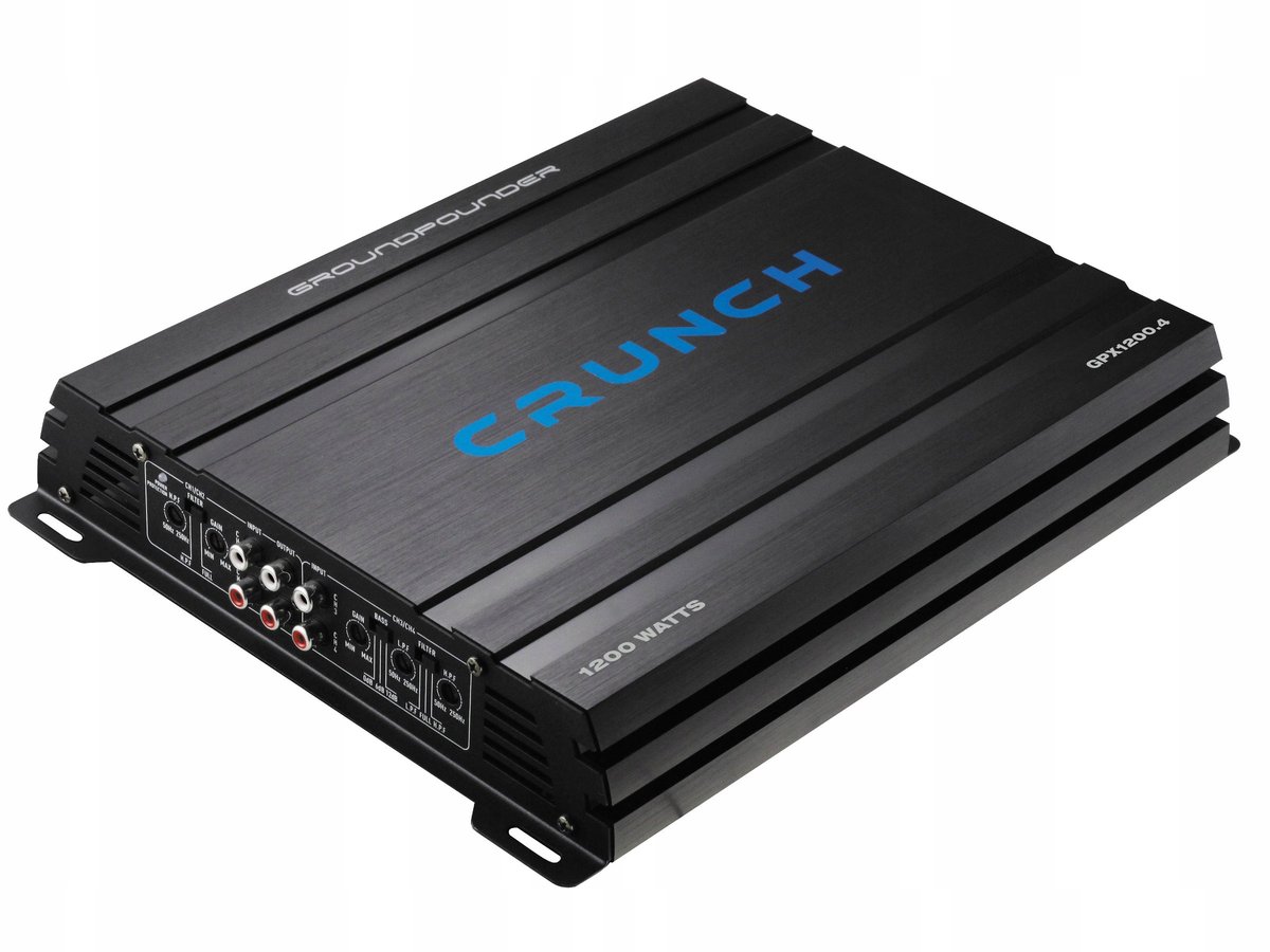 Crunch GPX1200.4 - wzmacniacz czterokanałowy, moc RMS 4x80 Wat przy 4 ...